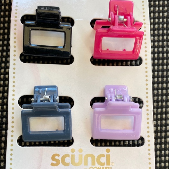 scunci | Accessories | Scunci Colorful Hair Micro Claw Clips Set | Poshmark